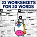 Mnemonic Spelling Worksheets, 23 Sight Word Practice Activity Pages ...