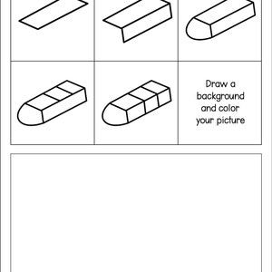 Back to School Directed Drawing Worksheets With Step by Step Drawing ...