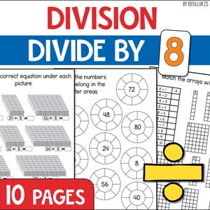 Division Worksheets, Divide by 8 Math Practice, Homeschool Printable ...