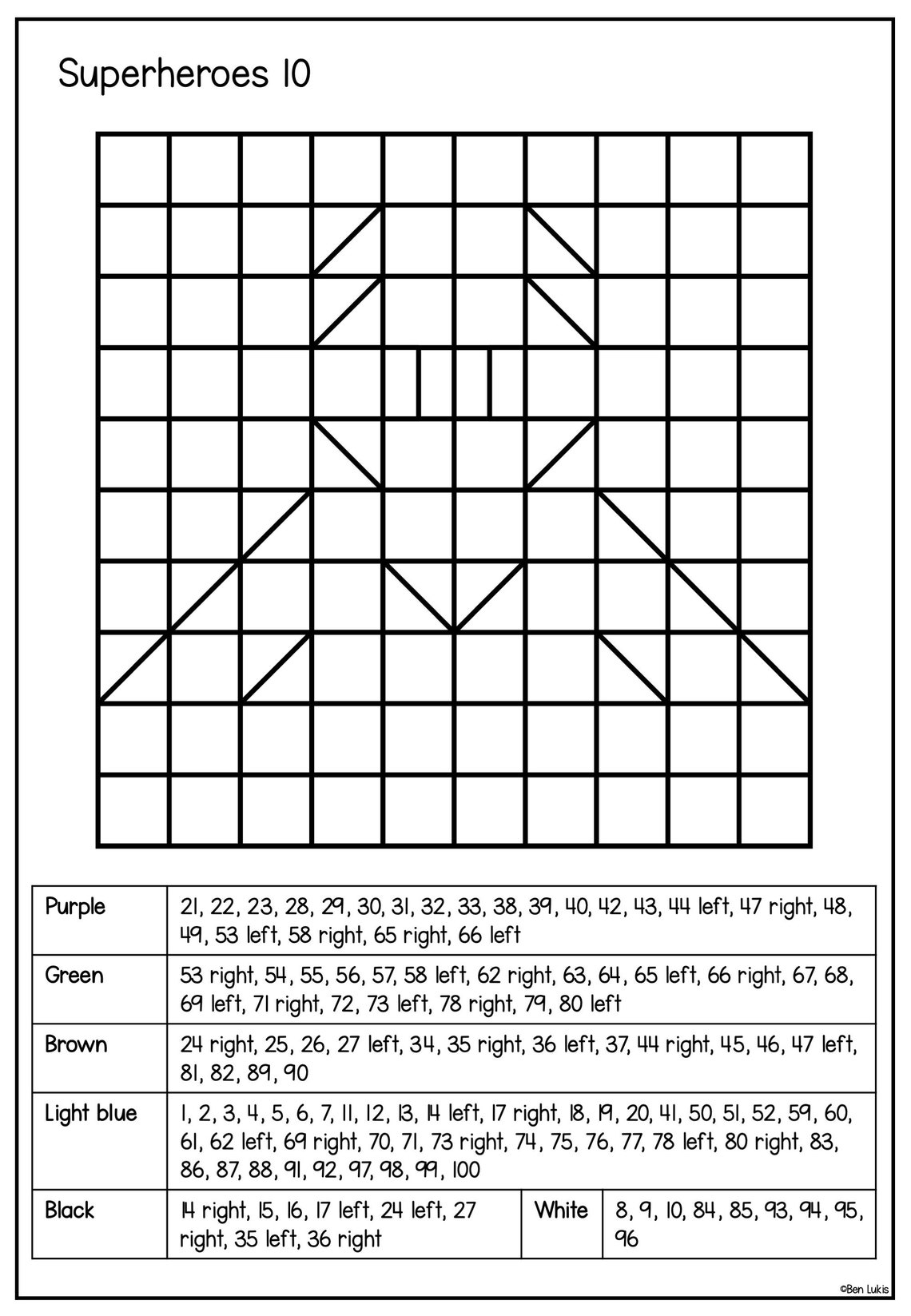 Place Value to 100 and Superhero Picture Math Worksheets, Place Value ...