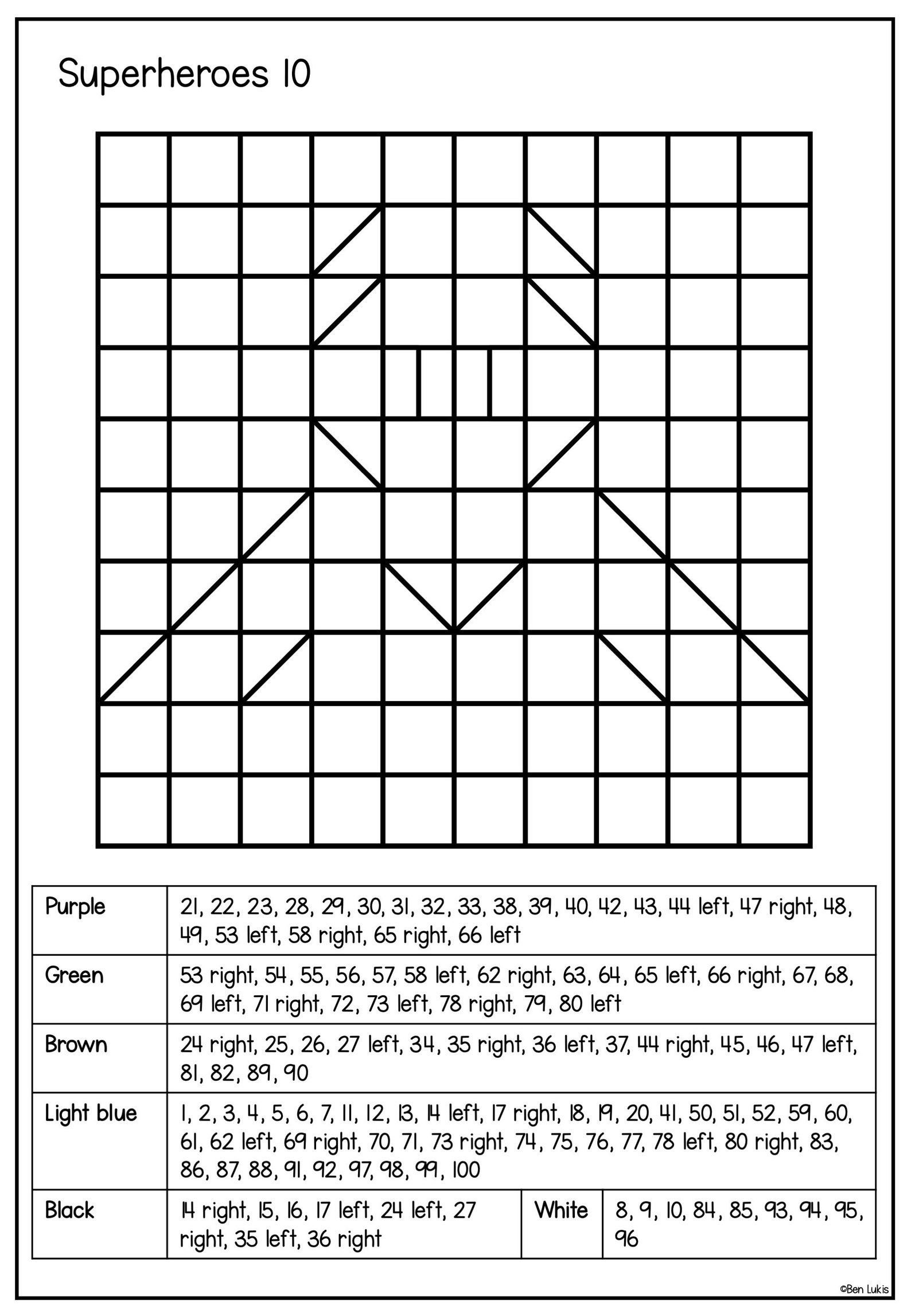 Place Value to 100 and Superhero Picture Math Worksheets, Place Value ...