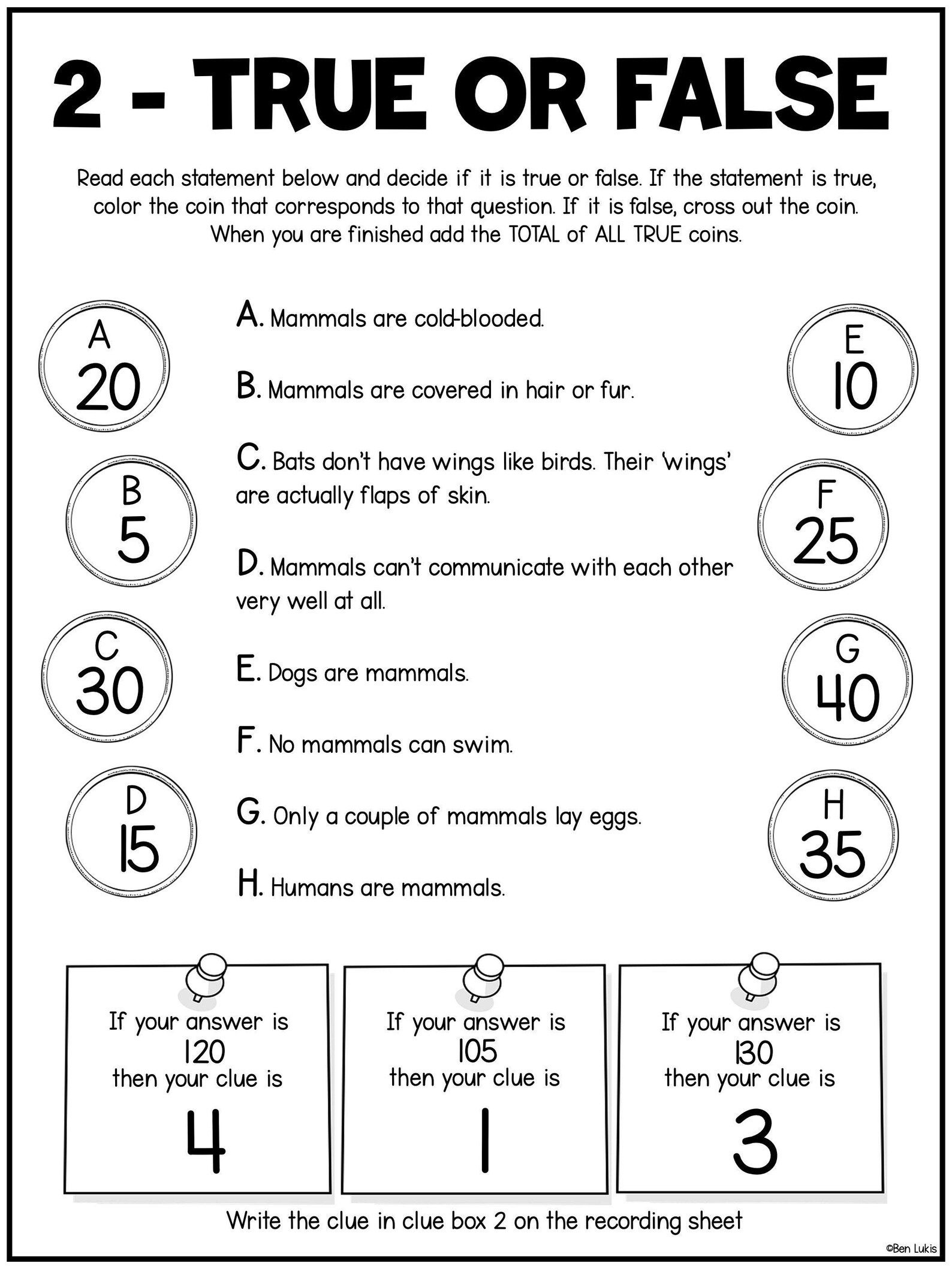 Educational Escape Room Game, Printable Mammals Themed Activity, Kids ...