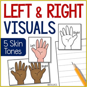 Left and Right Hand Direction Visuals, Desk Visuals & Classroom Wall ...