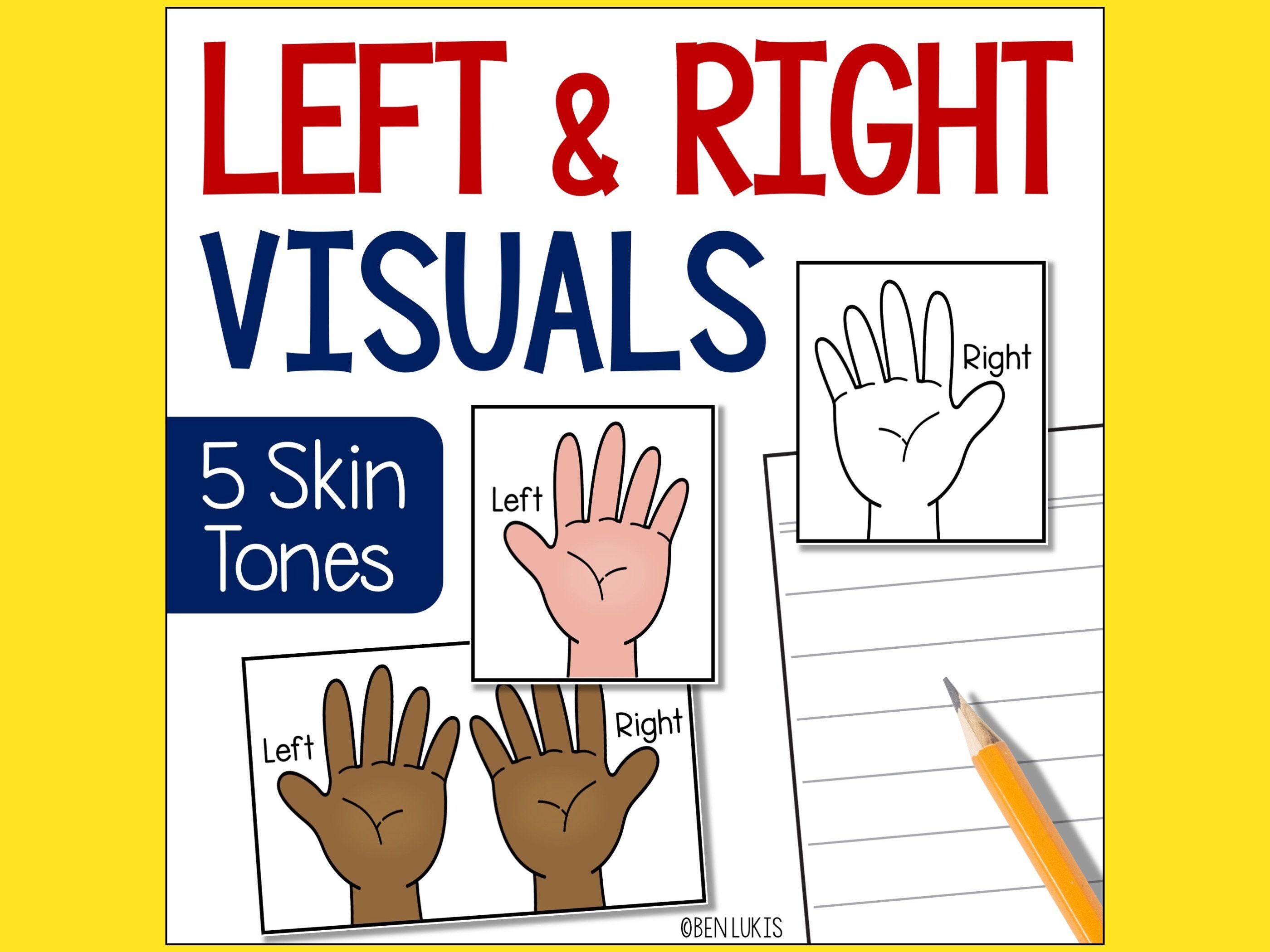Left and Right Hand Direction Visuals, Desk Visuals & Classroom Wall ...