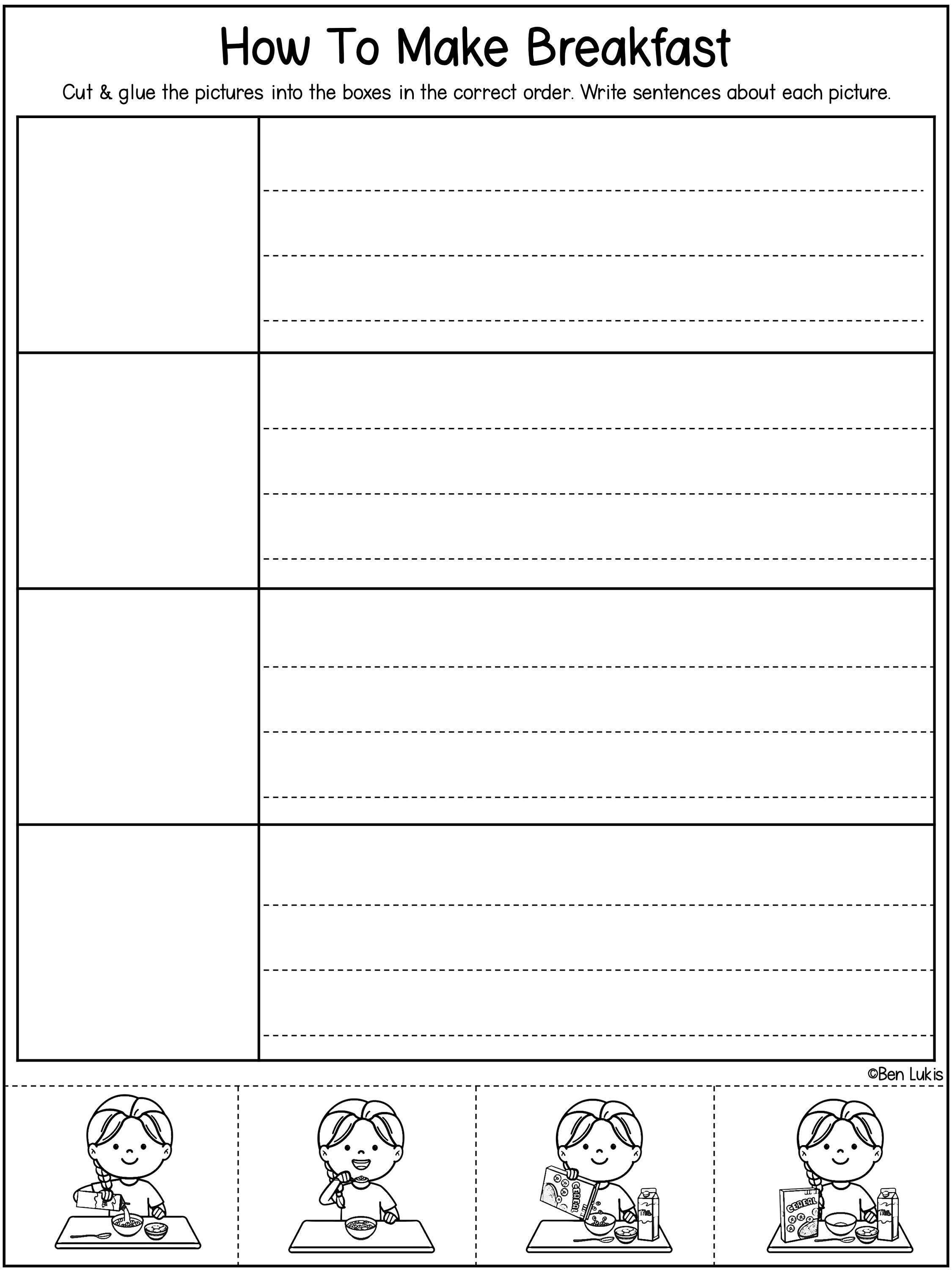 How to Make Breakfast Procedural Writing, Sequencing & Sentence Writing ...