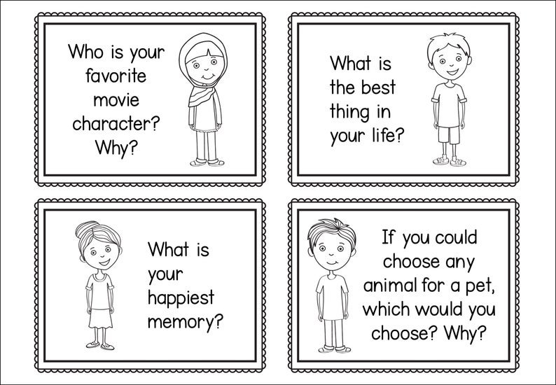 Getting to Know You Question Cards for Back to School, Questions to ...