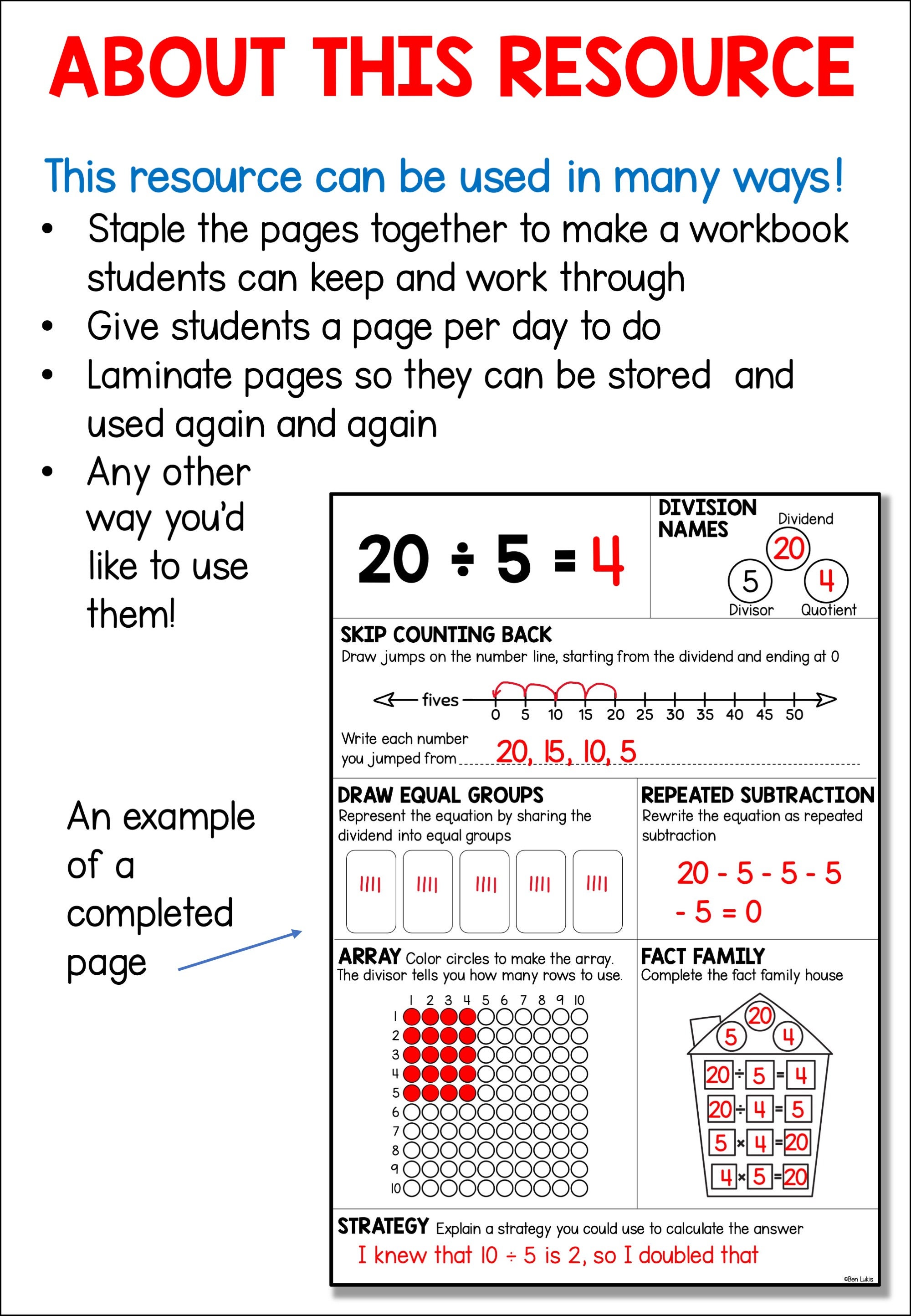 Divide by 10 Practice Math Worksheets, Division Equation of the Day ...