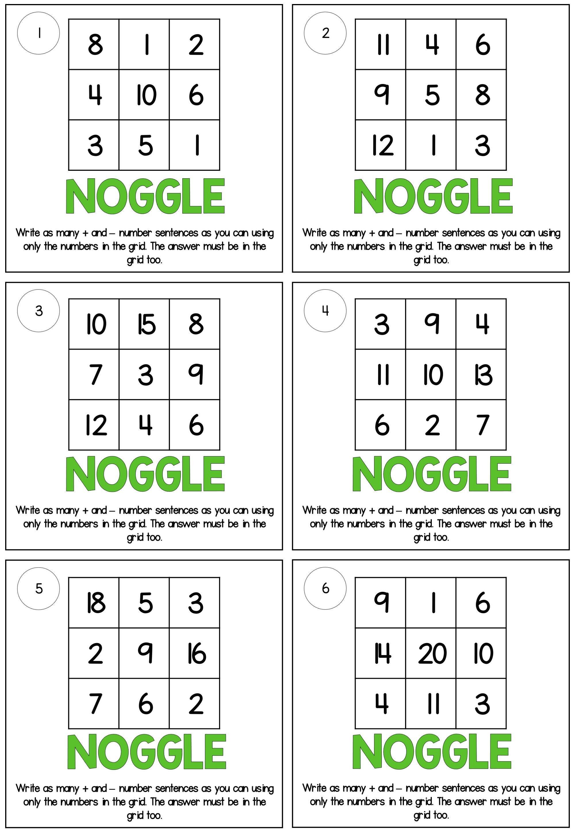 Number Puzzle Task Cards, Addition and Subtraction Brain Teasers, Fun ...