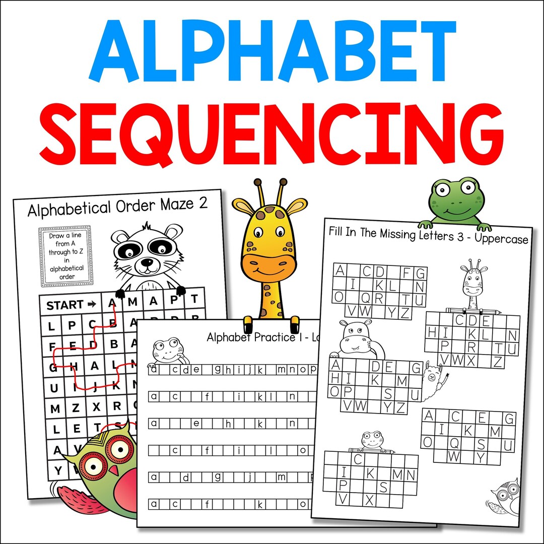 Alphabet Sequencing Activities Alphabetical Order ABC Order - Etsy