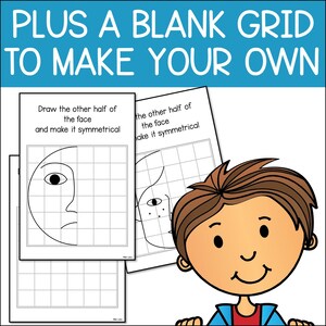 Symmetry Math Picture Worksheets, Face Symmetry Drawing Activities for ...
