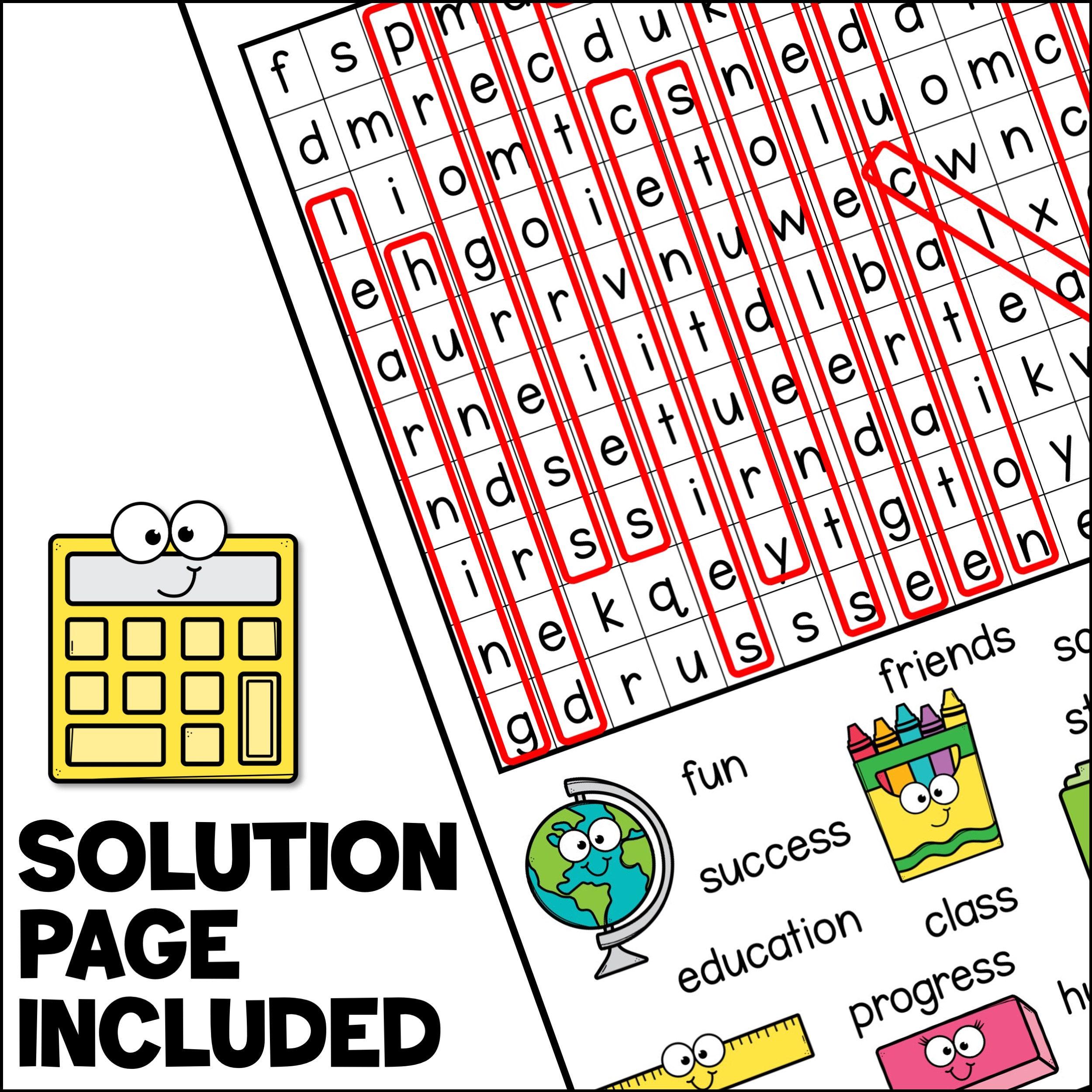 100th Day of School Word Search, 100 Days of School ELA Wordsearch ...