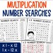 Multiplication Facts Number Searches for Times Tables Math Practice ...