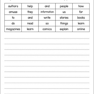 Homeschool Writing Practice, Building Sentences Using Words, Writing ...