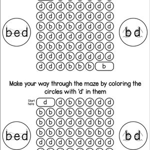 B D Letter Reversals Handwriting Practice Visuals, Posters & Worksheets ...