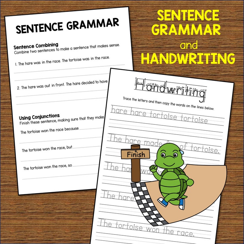 The Tortoise and the Hare, Aesop Fable Literacy Lessons for A Week ...