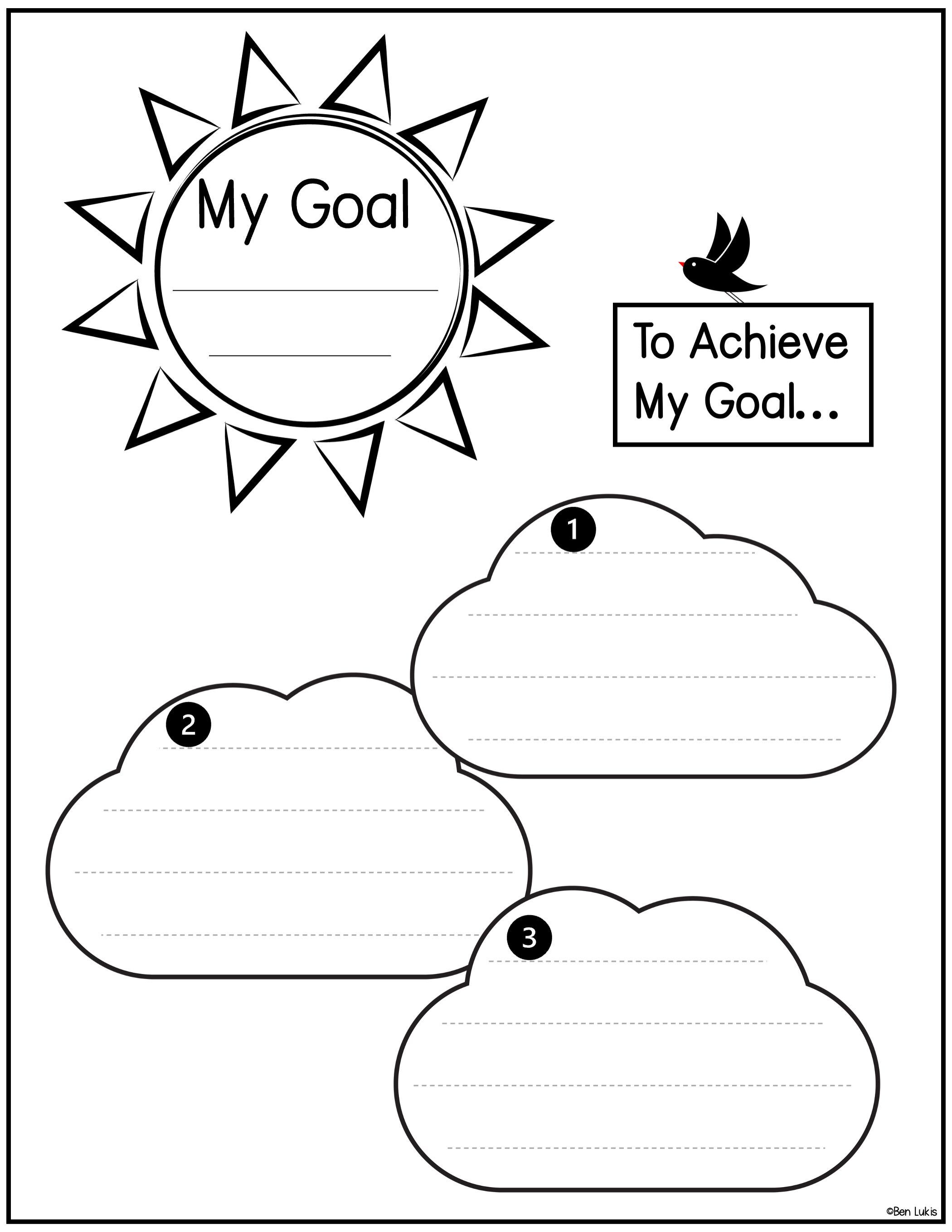 Goal Setting for Kids, Student Planning Sheets (printable PDF) - Etsy