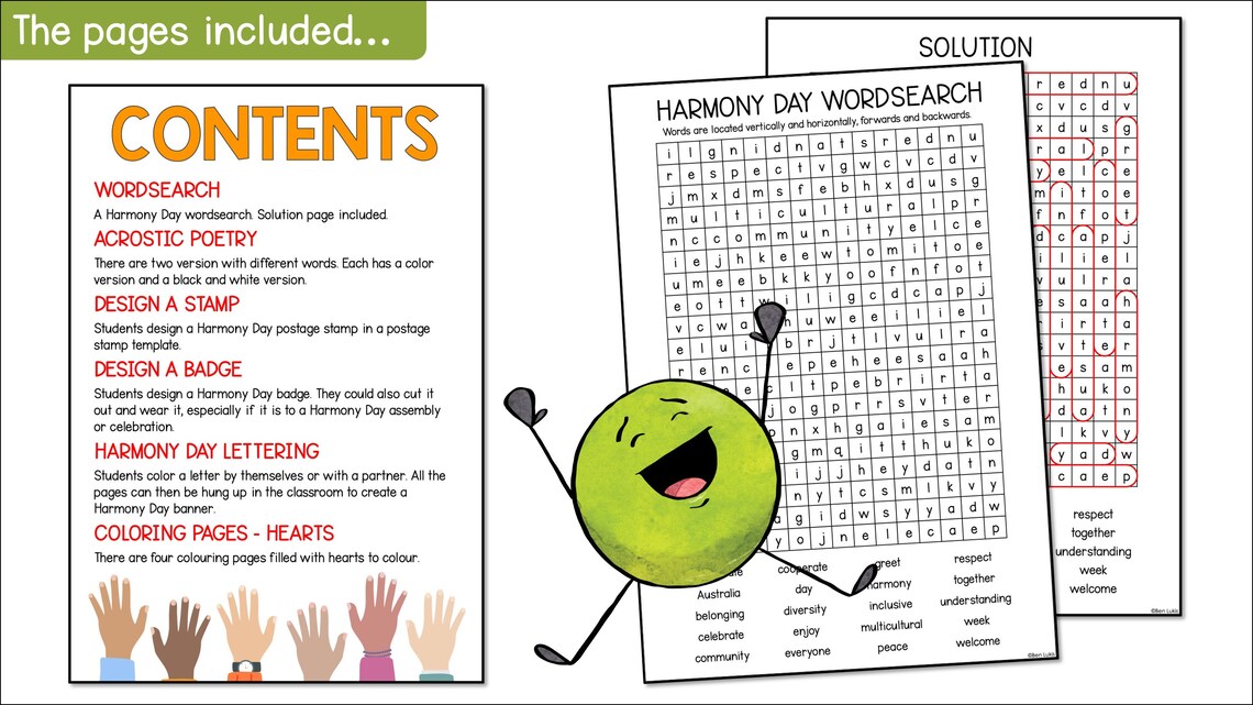 Harmony Day & Harmony Week Activity Sheets, Printable PDF Coloring ...