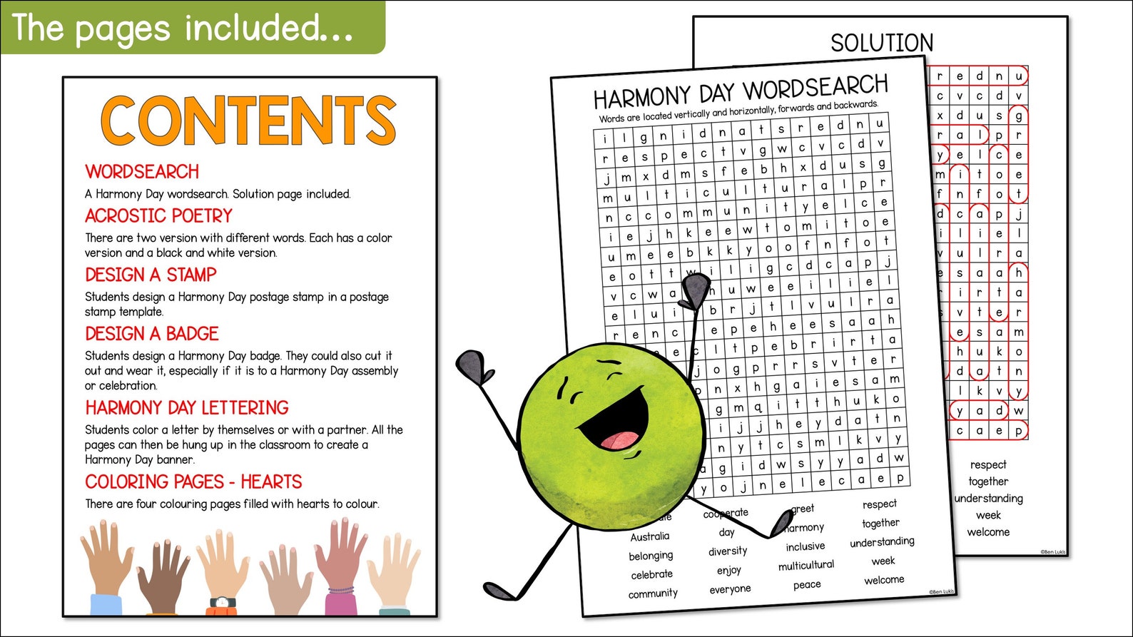 Harmony Day & Harmony Week Activity Sheets, Printable PDF Coloring ...