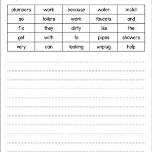 Homeschool Writing Practice, Building Sentences Using Words, Writing ...