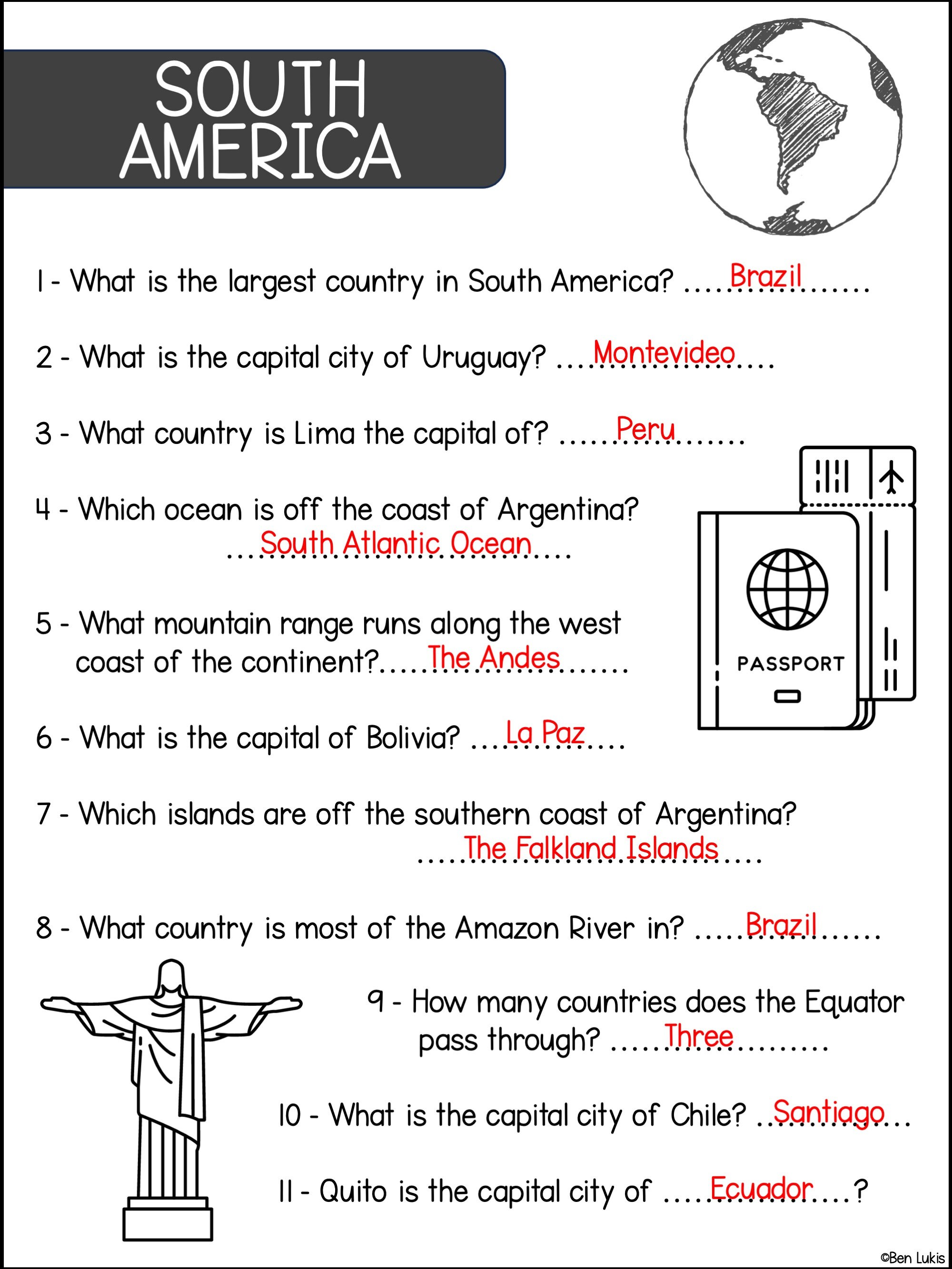 Continent Scavenger Hunts, Geography for Kids, Learn About Countries of ...