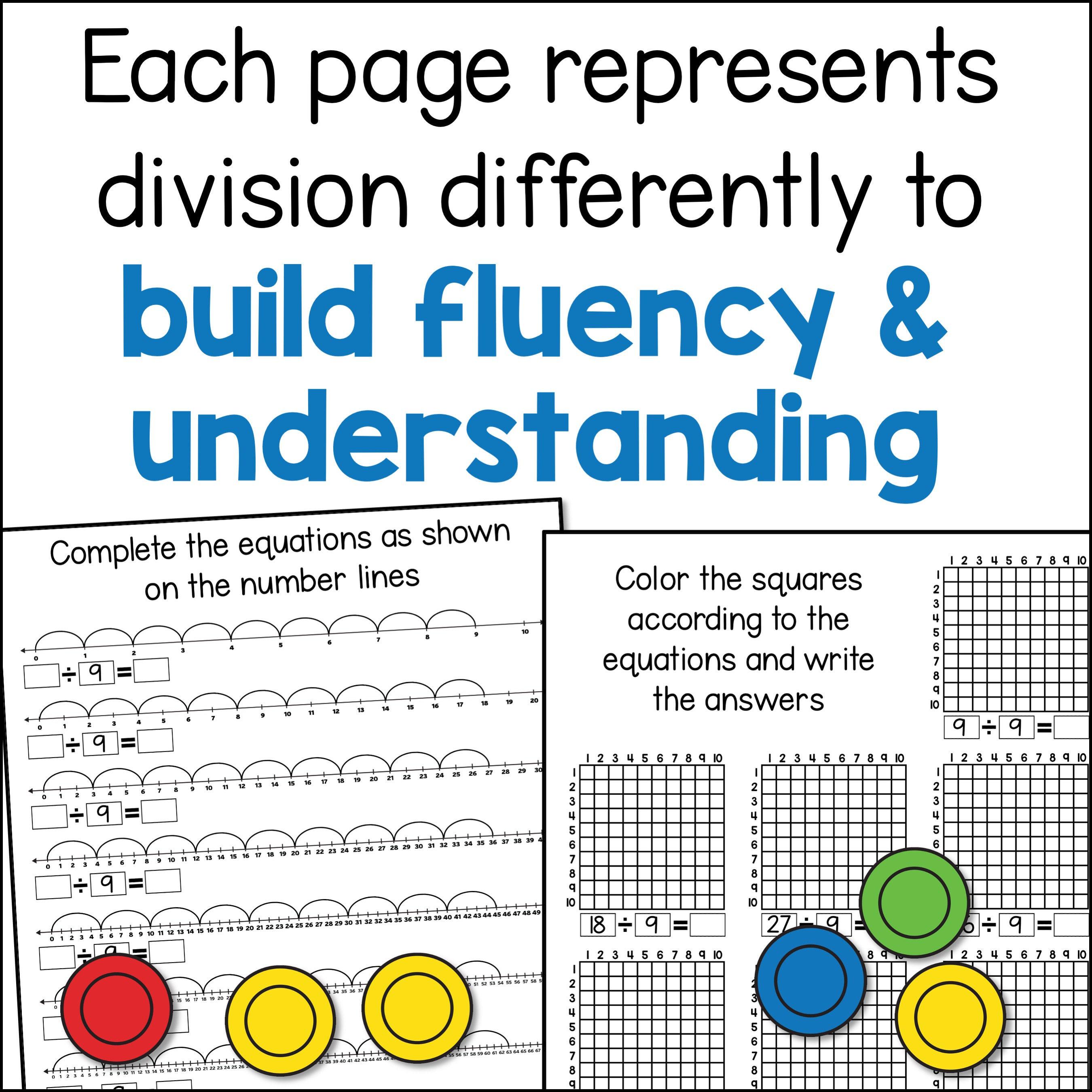 Division Math Worksheets, Divide by 9 Practice Sheets, Printable PDF ...