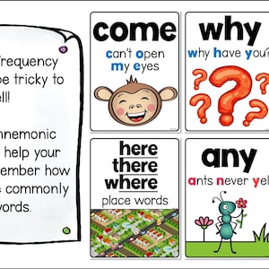 Sight Words Spelling Posters, Homeschool Spelling Practice for Tricky ...