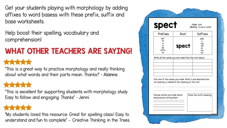 Making Words With Word Bases, Prefixes and Suffixes, Word Study ...