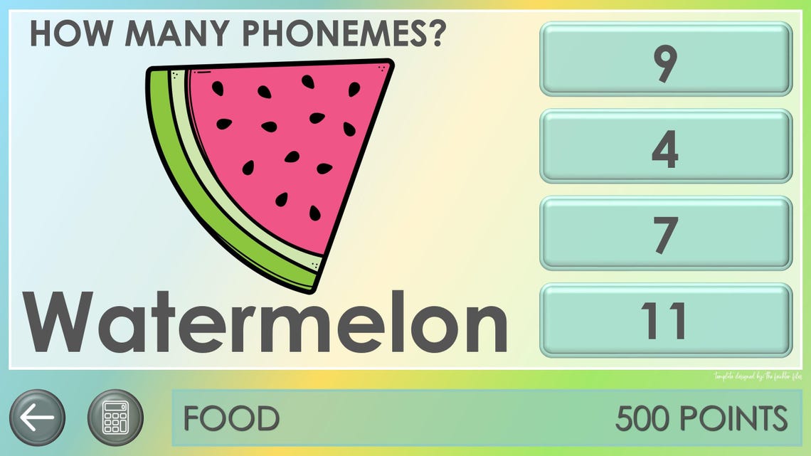 Counting Phonemes - Sounds in Words - Powerpoint Game for Phonological ...