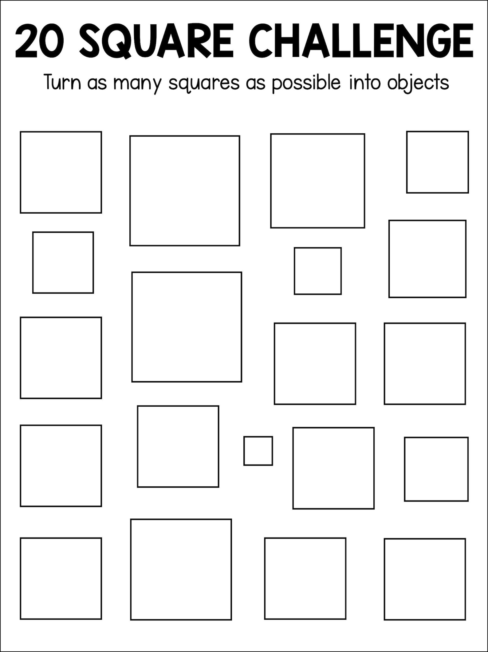 Shape Art Drawing Challenge & Coloring Pages for Kids, 2D Shapes ...