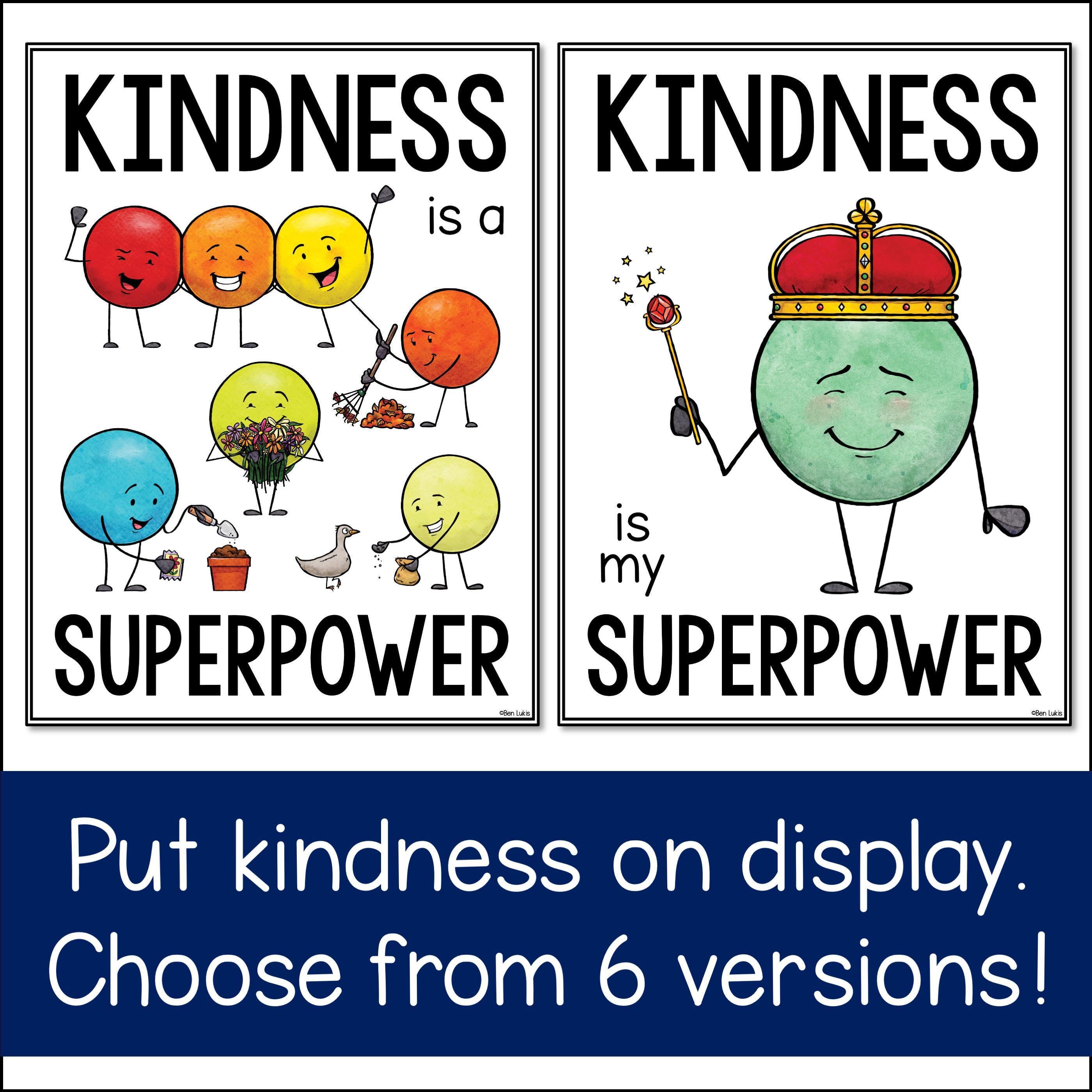 Kindness is My Superpower Poster, Printable Classroom Motivational ...