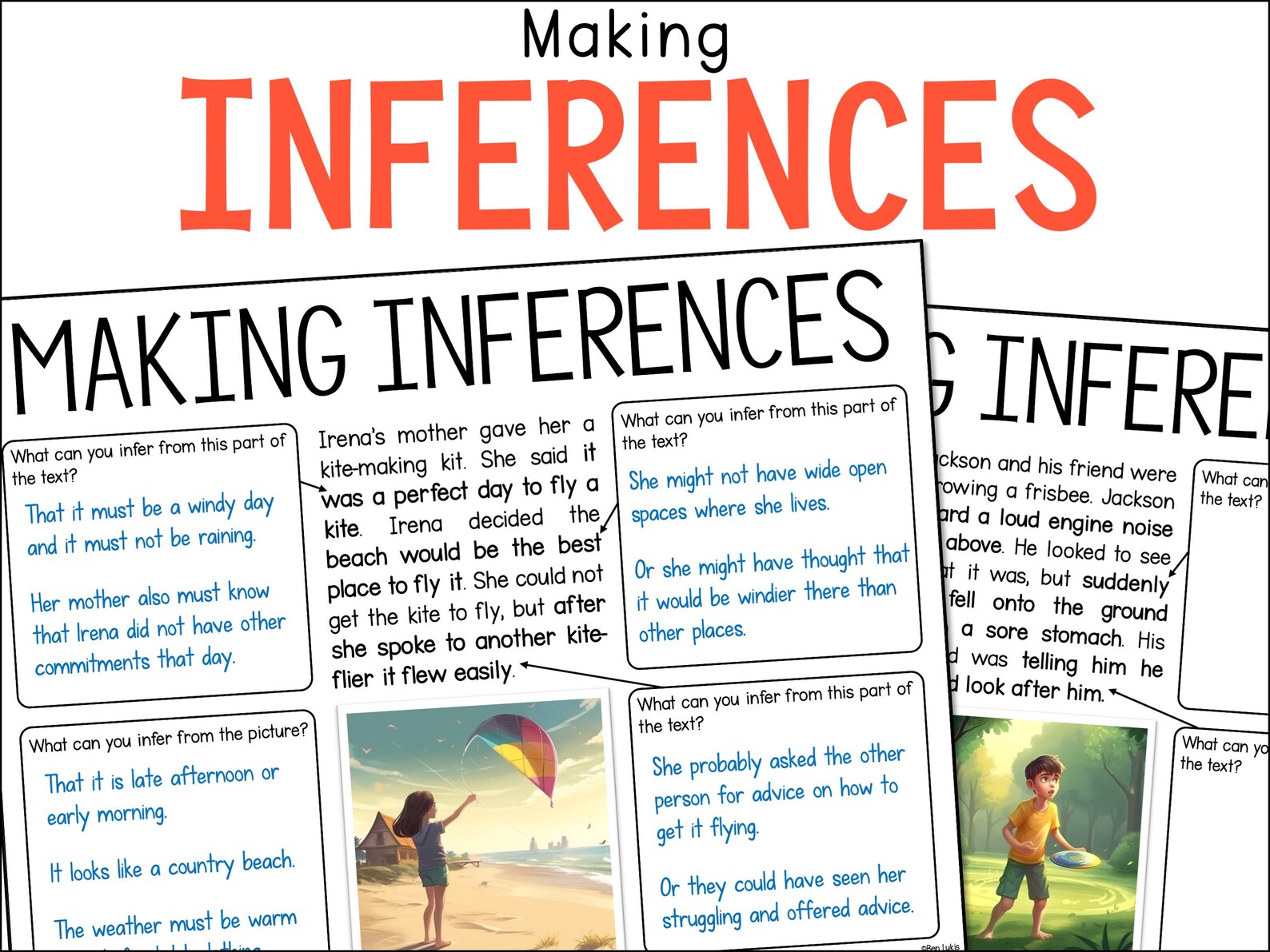 Making Inferences Practice Worksheets for Building Reading ...