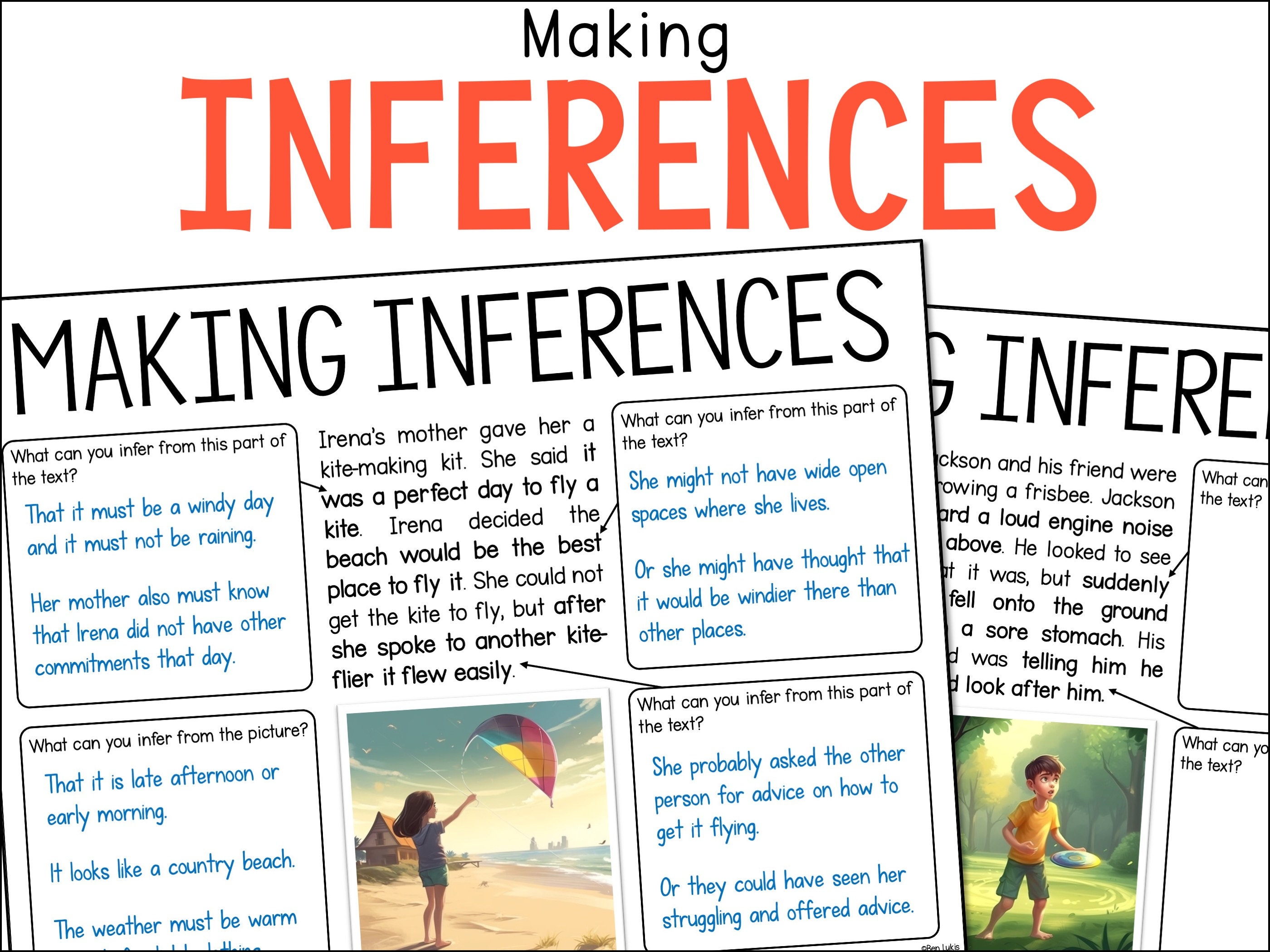 Making Inferences Practice Worksheets for Building Reading ...