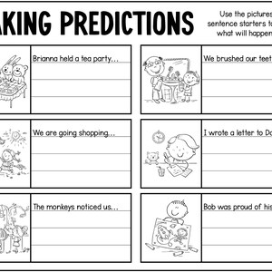 Making Predictions Worksheets With Pictures, Using Visual Texts to ...
