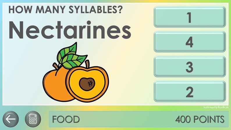 Counting Syllables Powerpoint Game for Phonological Awareness Practice ...