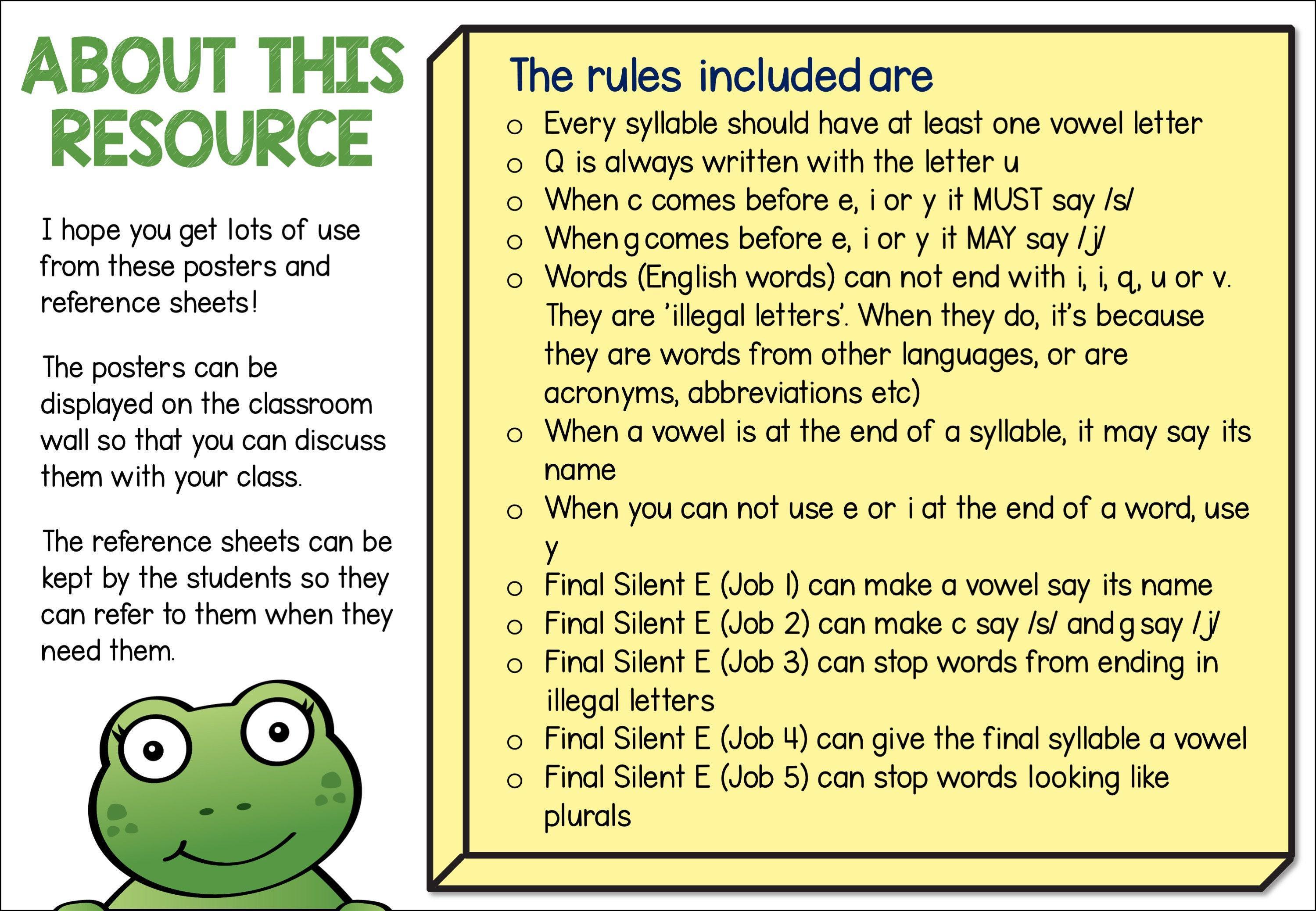 Spelling Rules Posters, Phonics Charts, Teacher Resources (digital ...