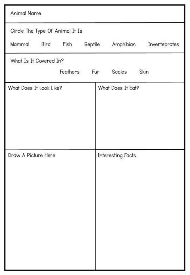 Animal Research Report Templates for Any Animal - Animal Types, Facts ...