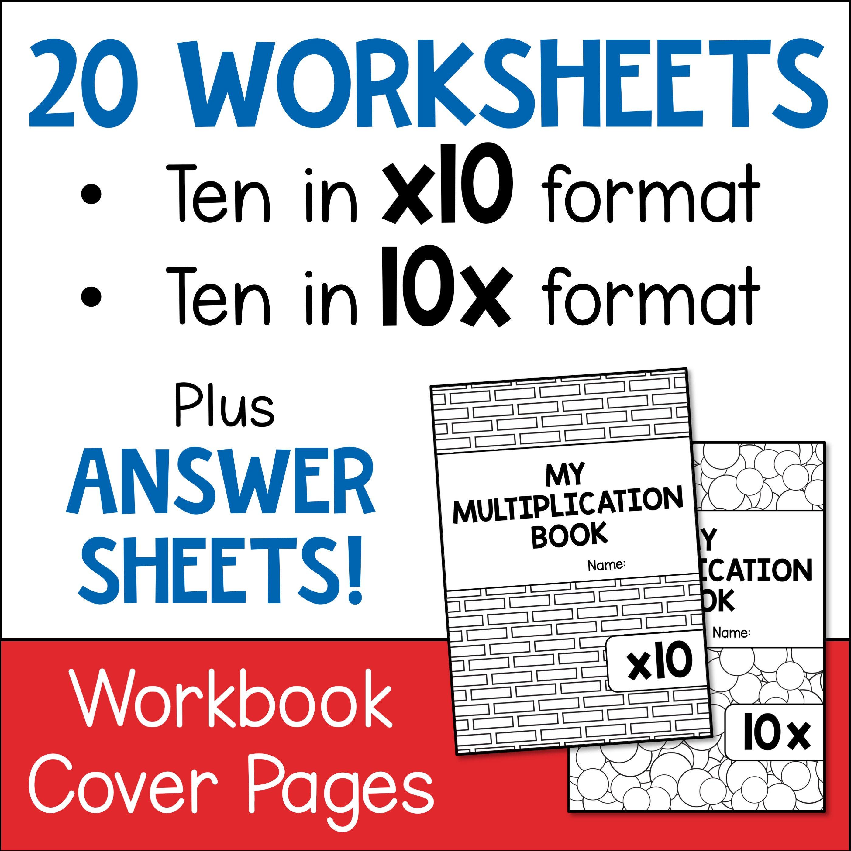 Multiplication Practice Worksheets for 10 Times Table, Printable ...