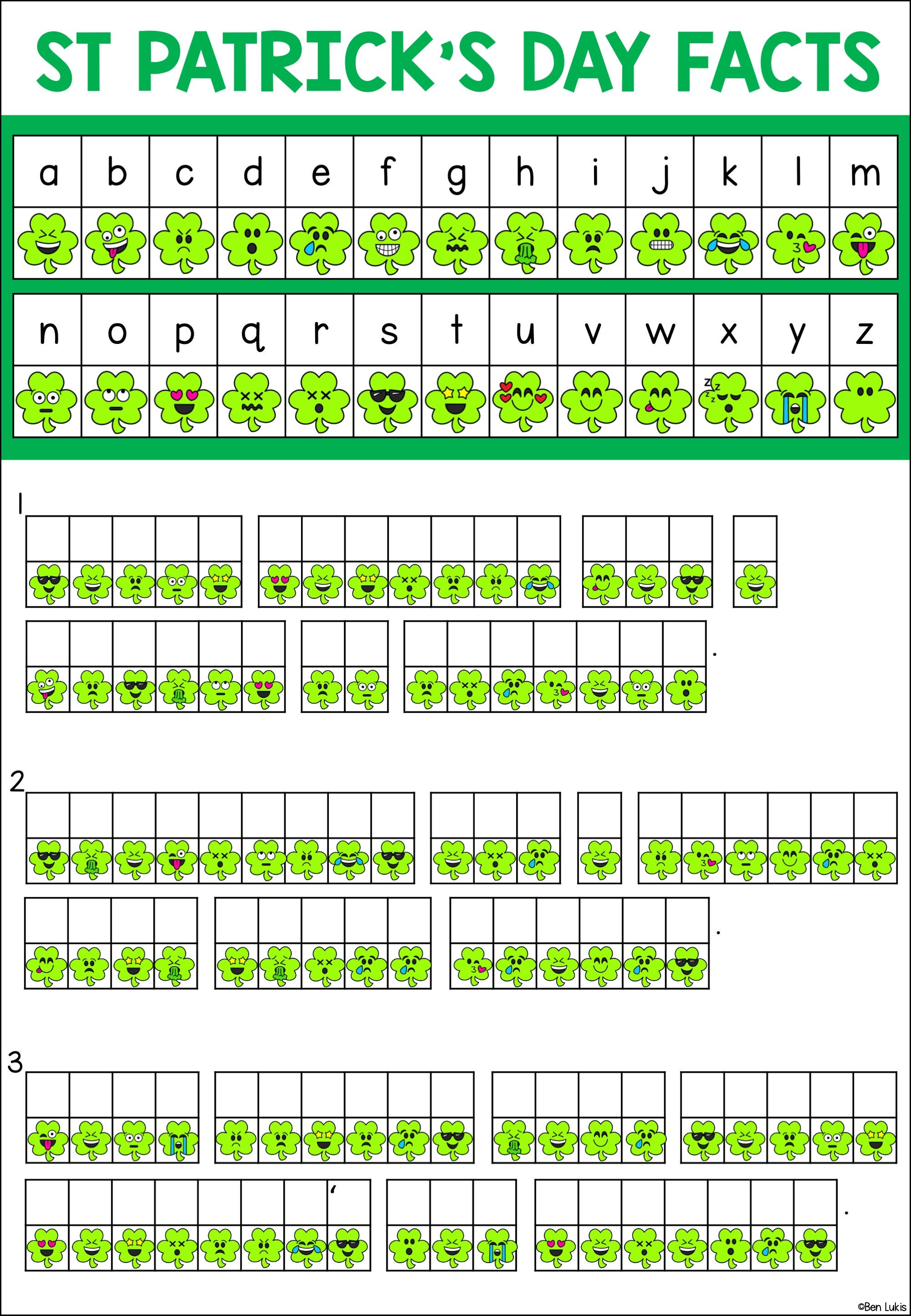 St Patrick's Day Emoji Crack the Code Puzzle, Secret Message for Kids ...