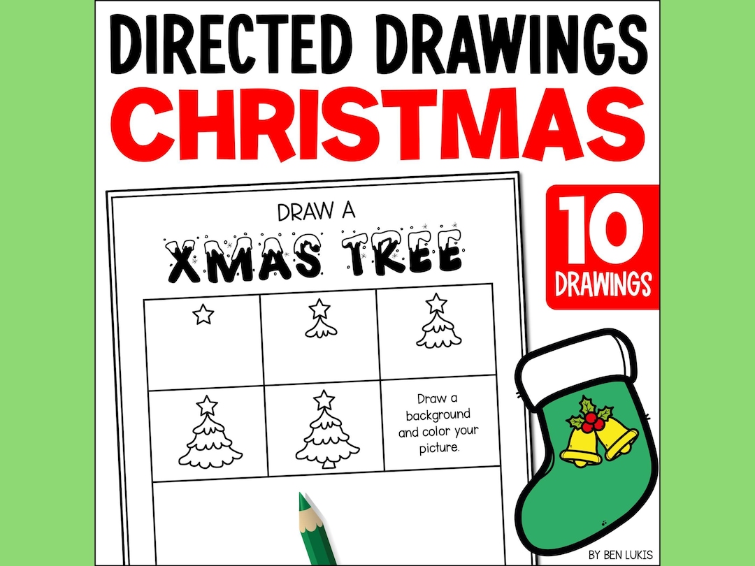 How-to-draw Christmas Pictures for Kids, Christmas Draw, Homeschool ...