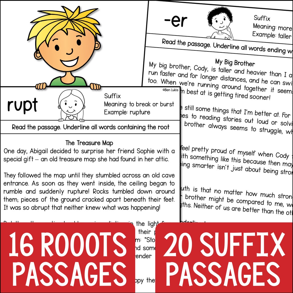 Prefix and Suffix Morphology Reading Passages for Kids Learning About ...