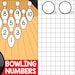 Four Operations Math Game, Bowling Numbers, Math Facts Printable PDF ...