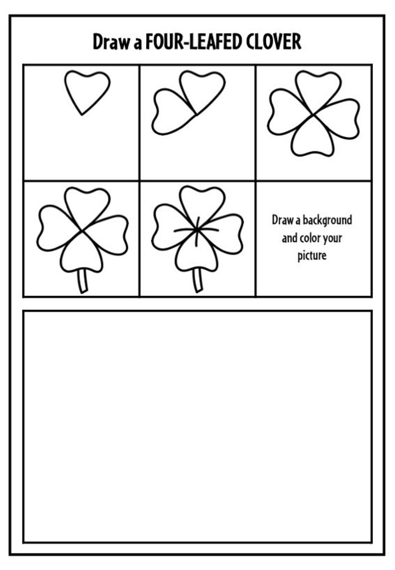 St Patrick's Day Directed Drawing Activity Sheets, Learn How to Draw a ...