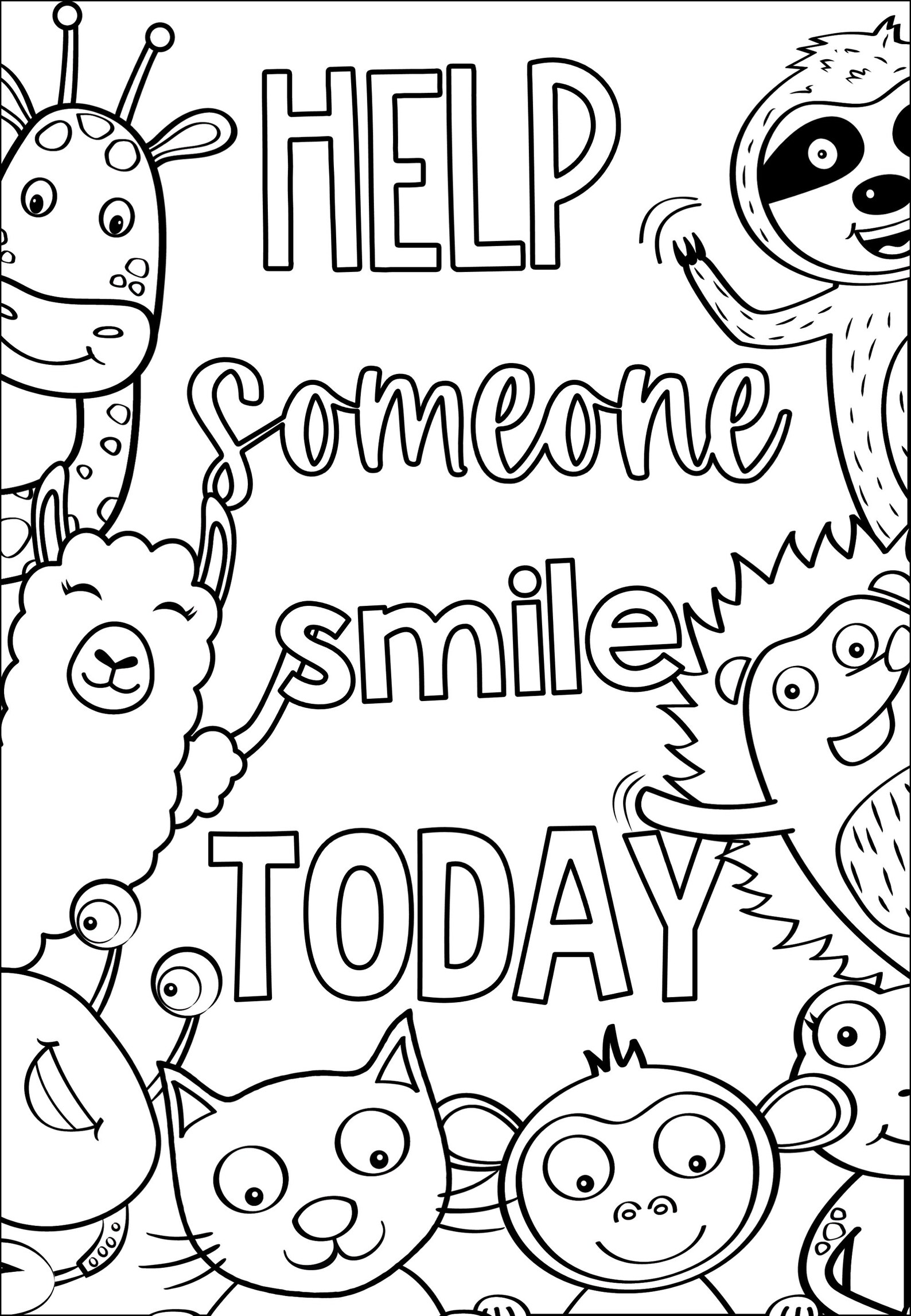 World Smile Day Coloring Pages, Fun Coloring Activity for Kids ...