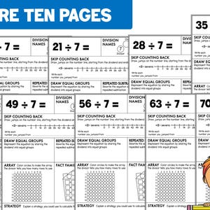 Divide by 7 Practice Math Worksheets, Division Equation of the Day ...