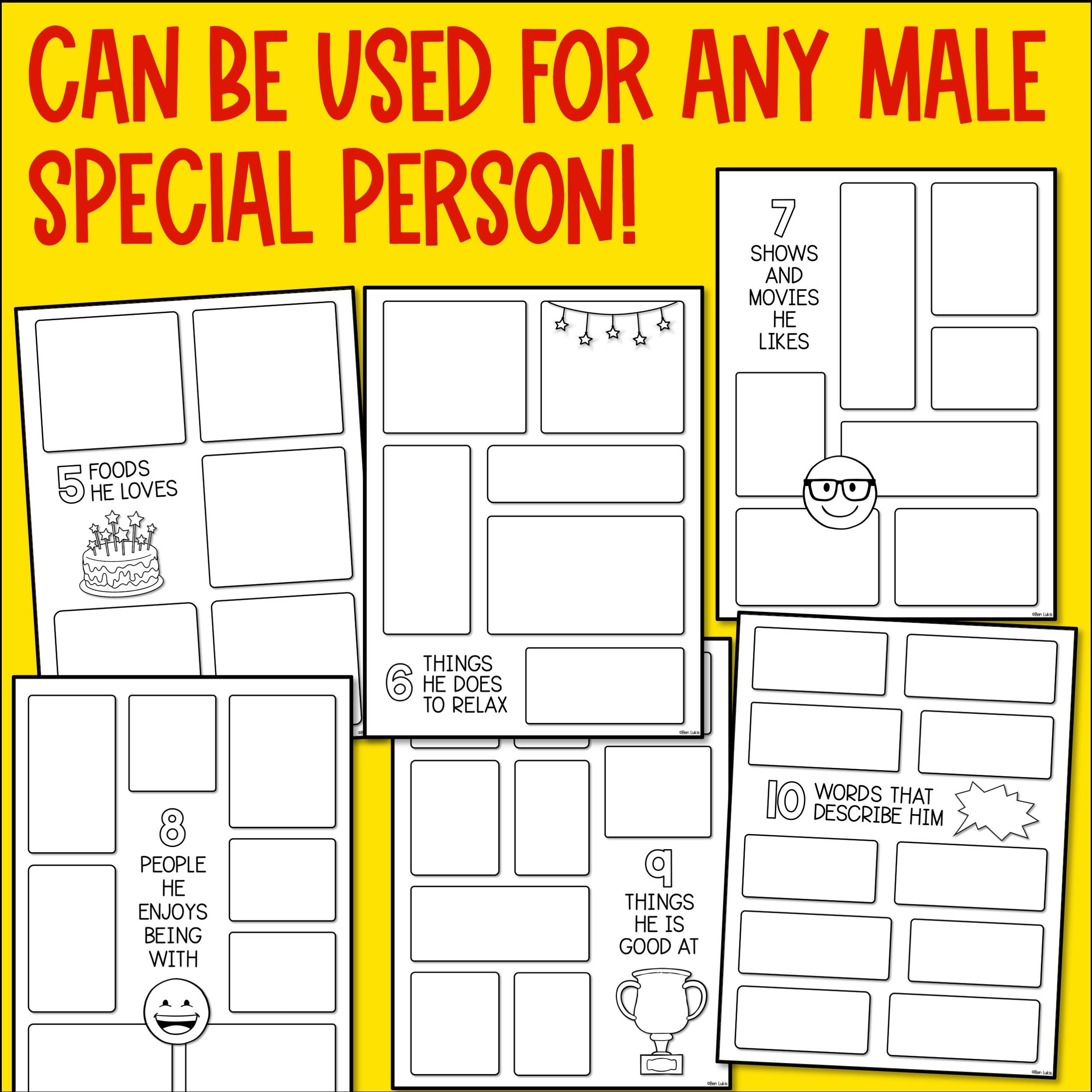 Father's Day Writing Activity for Kids, Gift for Dad, Write and Draw ...