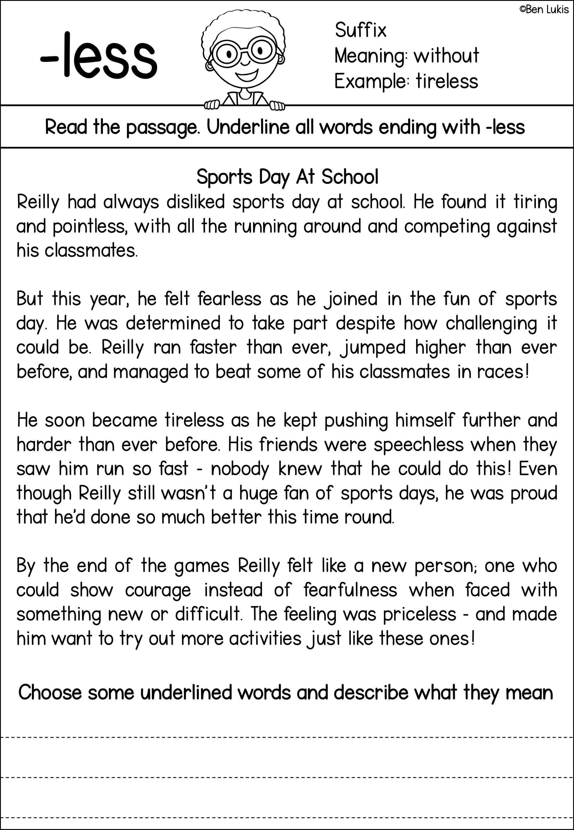 Prefix and Suffix Morphology Reading Passages for Kids Learning About ...