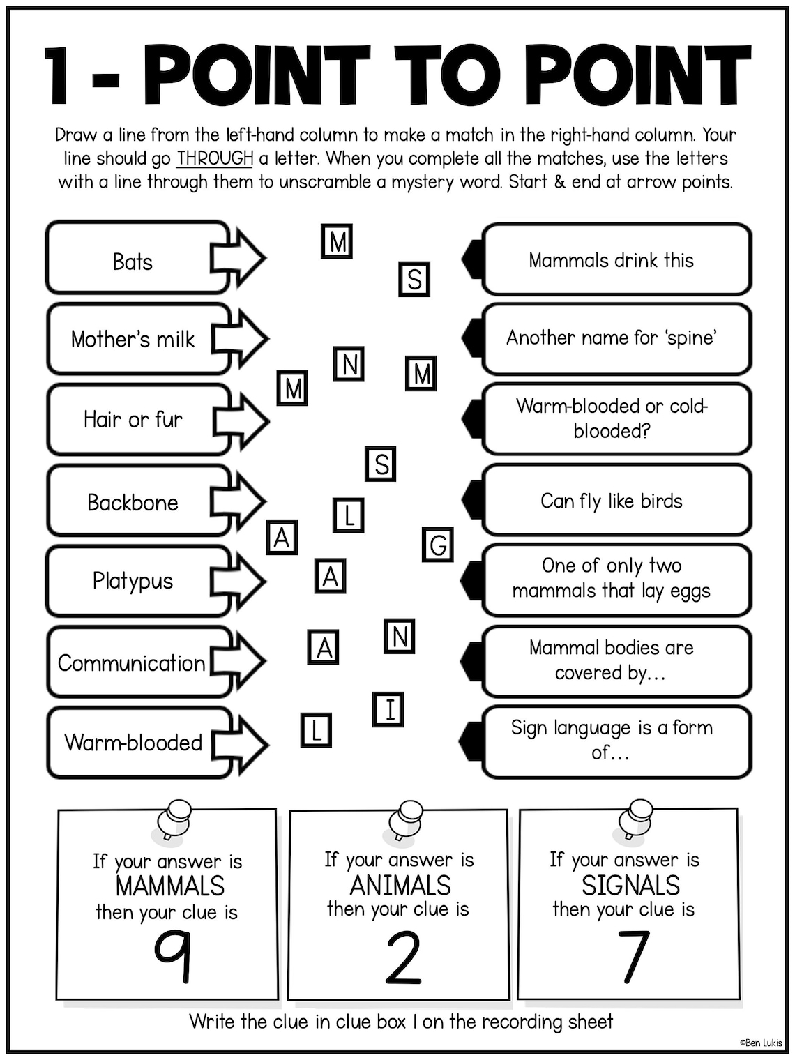 Educational Escape Room Game, Printable Mammals Themed Activity, Kids ...