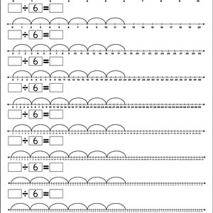 Division Worksheet Printable, Divide by 6 Activity Sheets, 3rd Grade ...