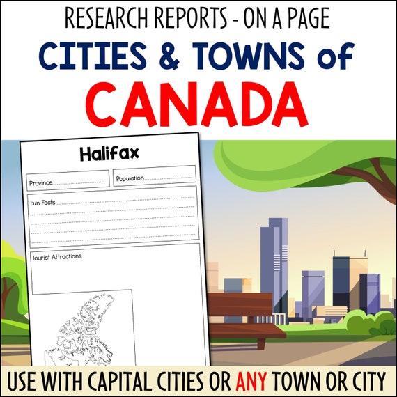 Canadian Cities and Towns Research Projects Cities in Canada - Etsy
