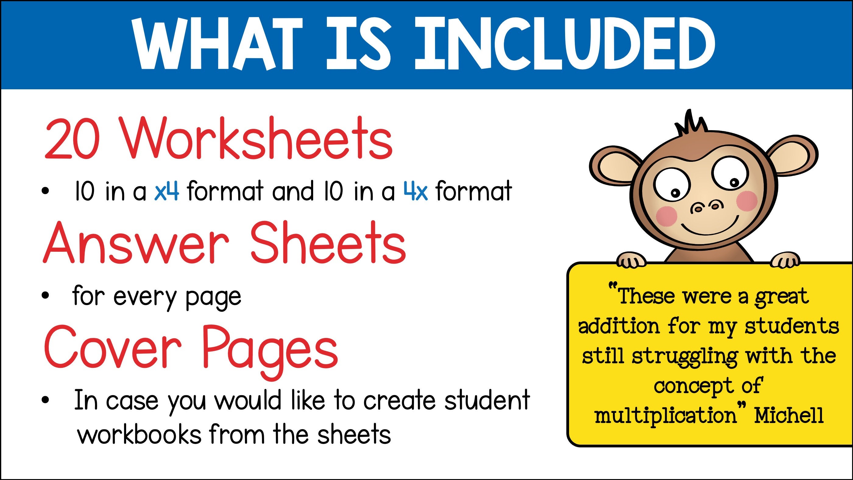 Multiplication Practice Worksheets for 4 Times Table, Printable ...